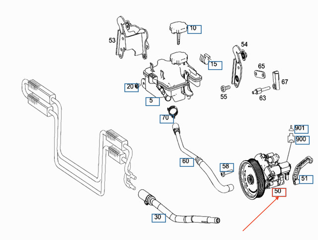 Mercedes-Benz Genuine Power Steering Pump 0044669301 AMG 63 for sale ...