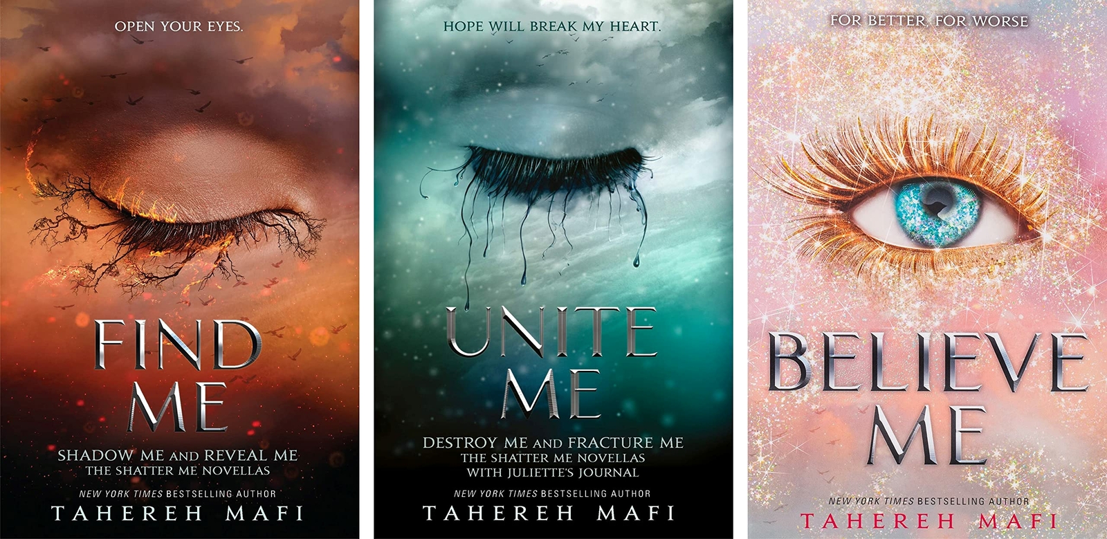 Tahereh Mafi 3 Books Collection Set (Find Me, Unite Me, Believe Me) NEW ...