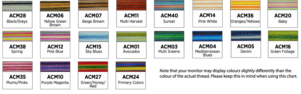 WonderFil ACCENT™ Variegated Thread, 2-ply Rayon, 12wt 400M Spools ...