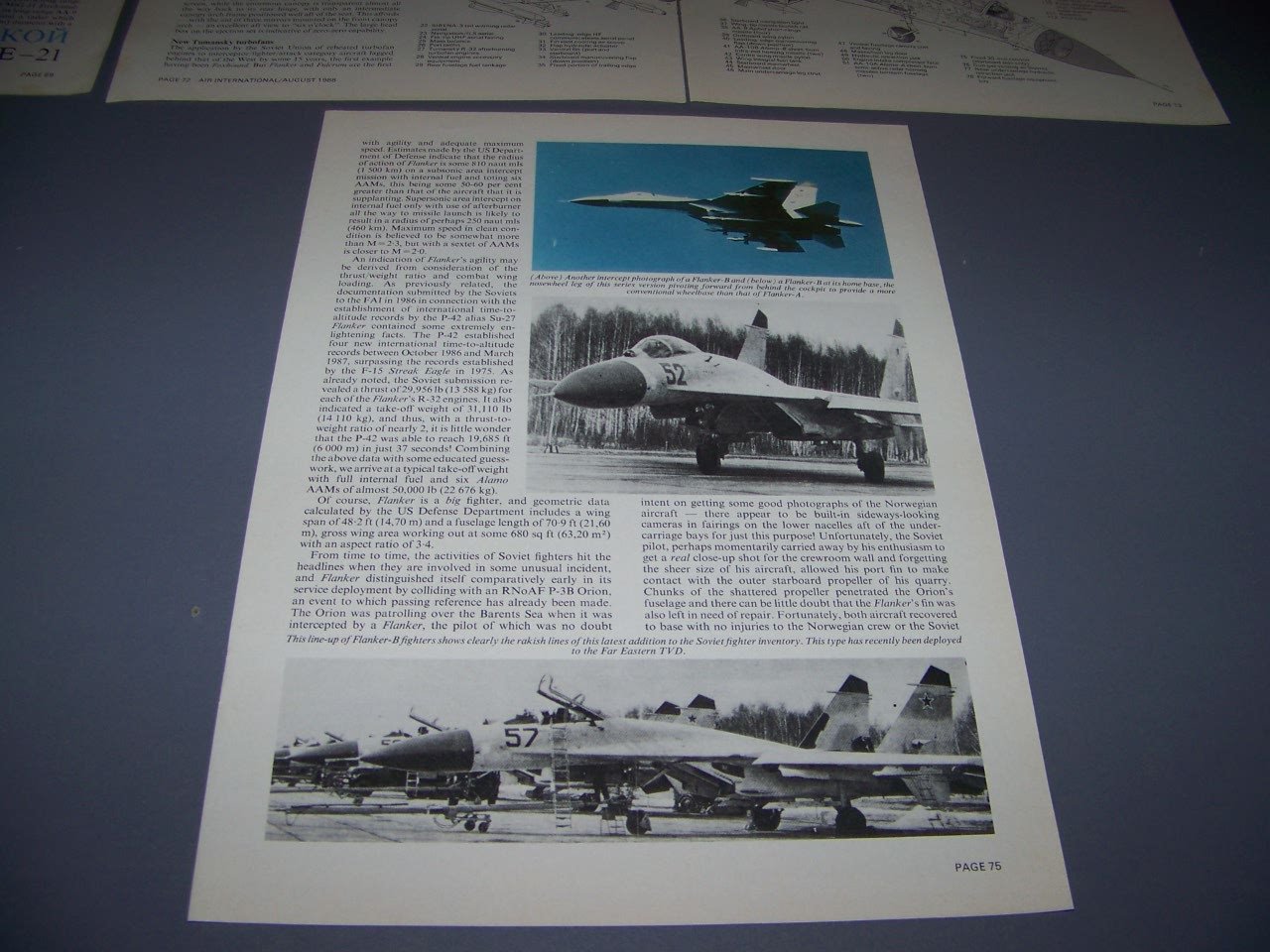 SUKHOI SU-27 FLANKER " IN SOVIET SERVICE"....CUTAWAY/HISTORY/3-VIEWS ...