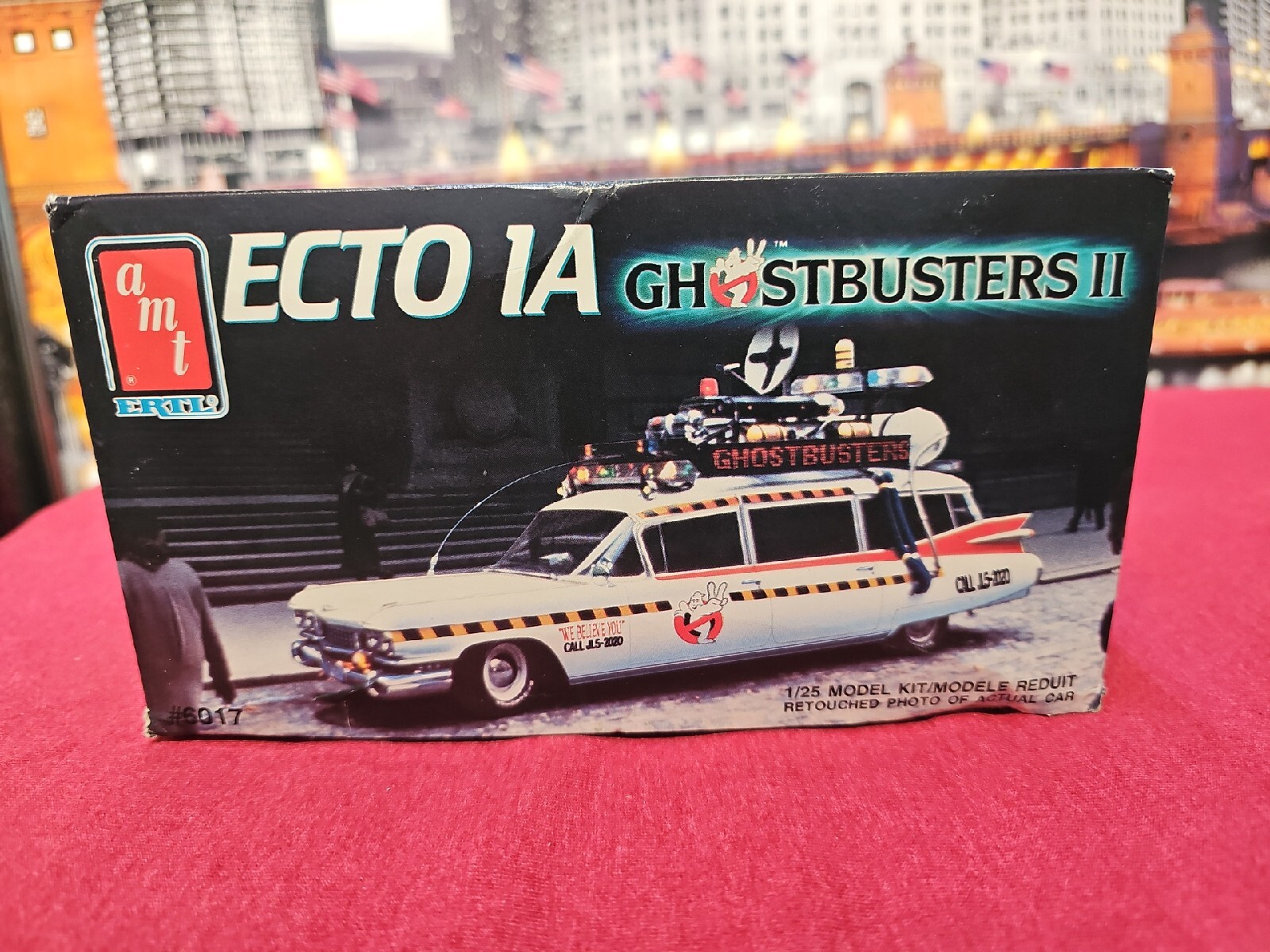 VINTAGE 1989 Amt Ertl 1/25 Ghostbusters Ii Ecto 1a Herse Car Model Kit ...