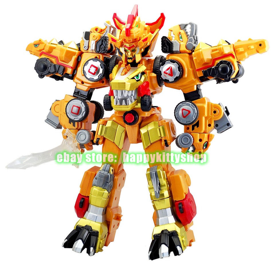 Dino Core Golden Ultimate D-Buster Tyranno Figure 7 in 1 Dinosaur Robot ...