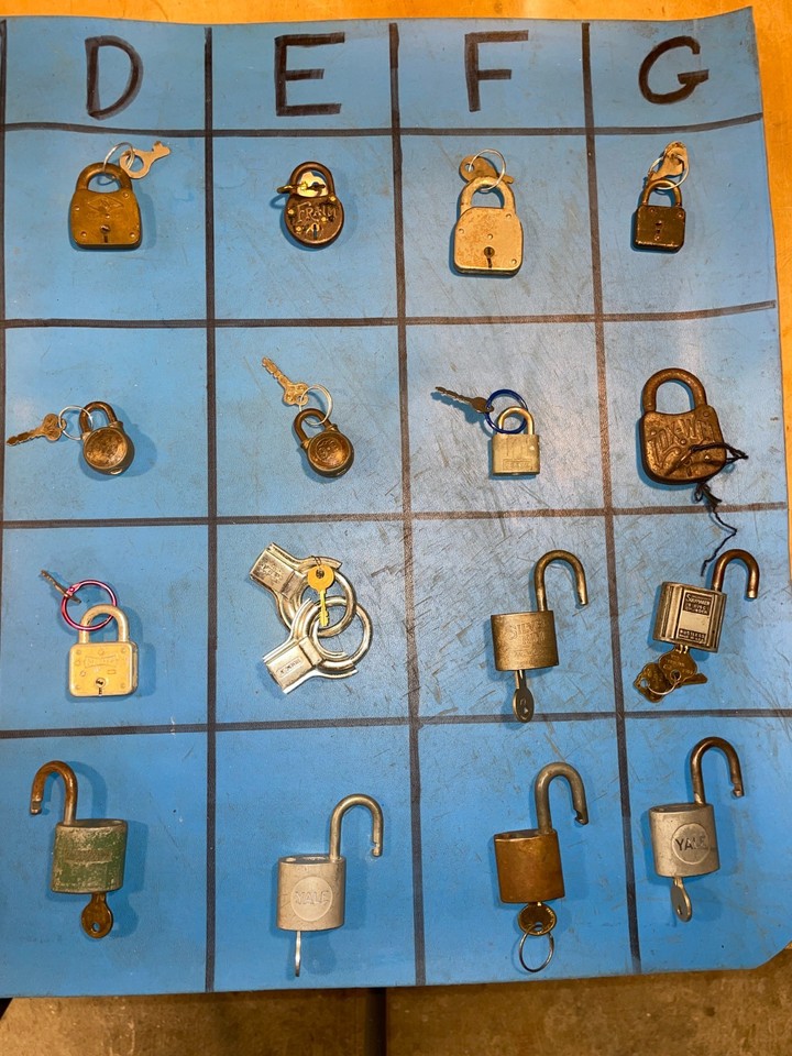 28 Padlocks +keys Slaymaker, Master, Yale, Corbin others, Sterling ...