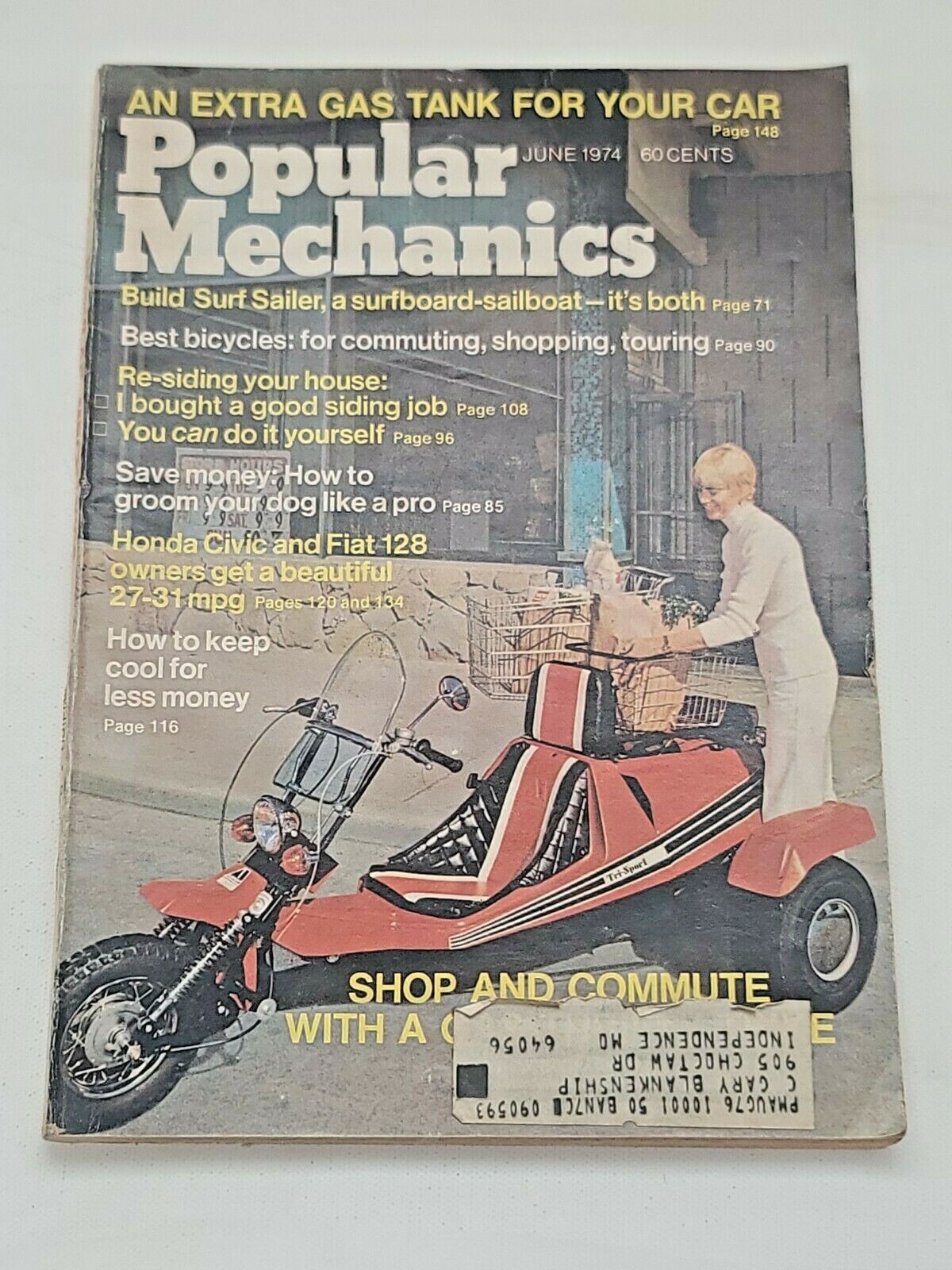 Popular Mechanics Vtg 70s 1974 Car Gas Surfboard Sailboat Bicycle ...