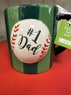 Lang Hand Painted 3D #1 Dad Baseball Mug, Dad Gift, Father's Day | eBay