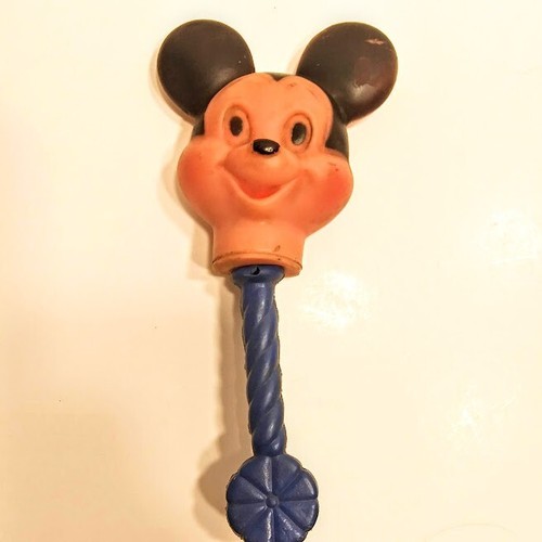Vintage 1950s Mickey Mouse Rubber Rattle -Blue- from Walt Disney ...