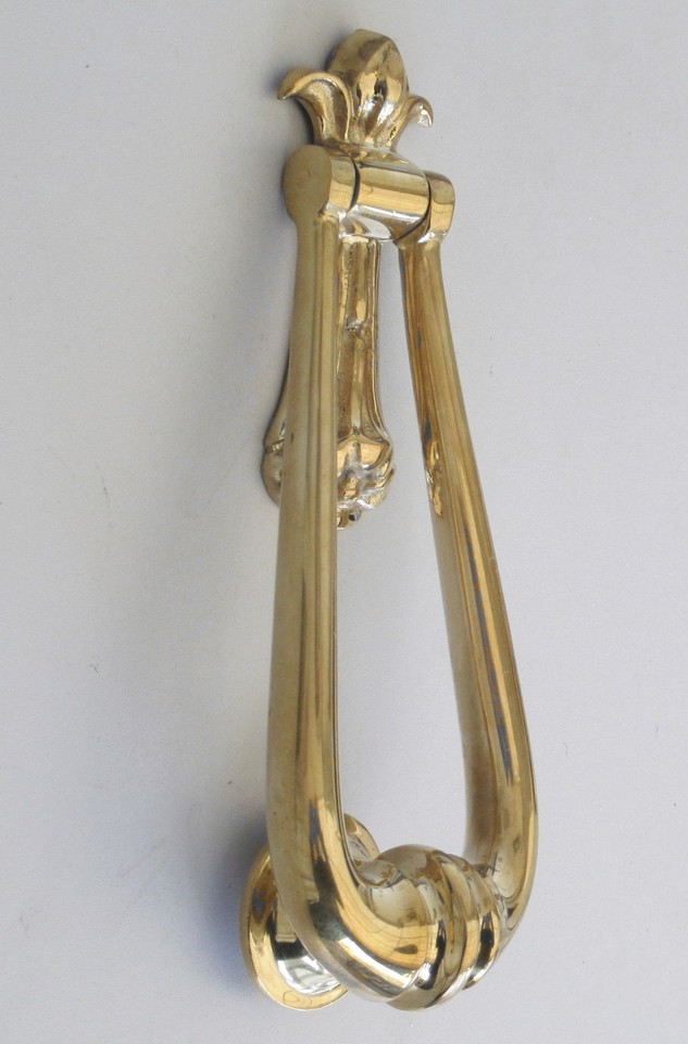 Solid Brass Large Victorian Loop Door Knocker antique period tear drop knockers | eBay UK