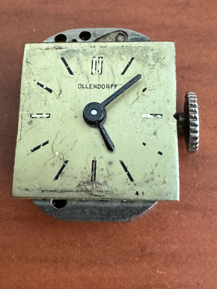 VINTAGE LADIES OLLENDORFF WRIST WATCH MOVEMENT, CAL. BLIE,KEEPING TIME ...