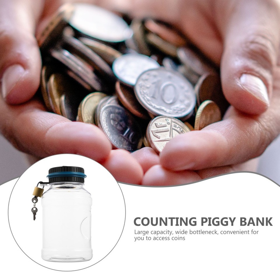Digital Saving Money Box Counting Jar Electronic Piggy Bank with Lock ...