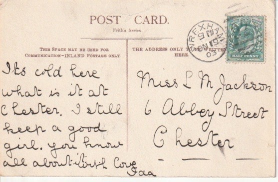 Vintage Used Postcard showing Hope Street , Wrexham . Postmarked 1903 ...