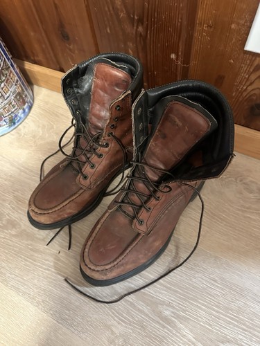 Red Wing 402 Supersole 8" Men Size 11 E2 Brown Leather Work Boots Made ...