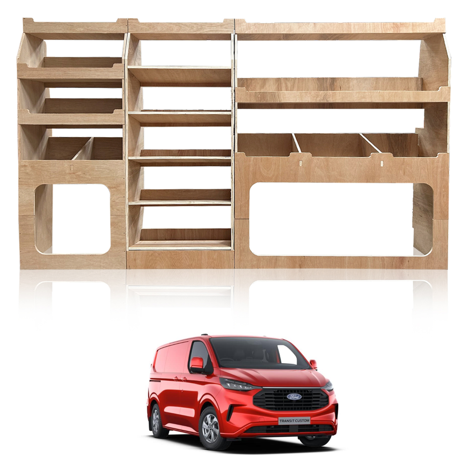 Plywood Racking for Ford Transit Custom 2024+ SWB (L1) Shelving XL ...