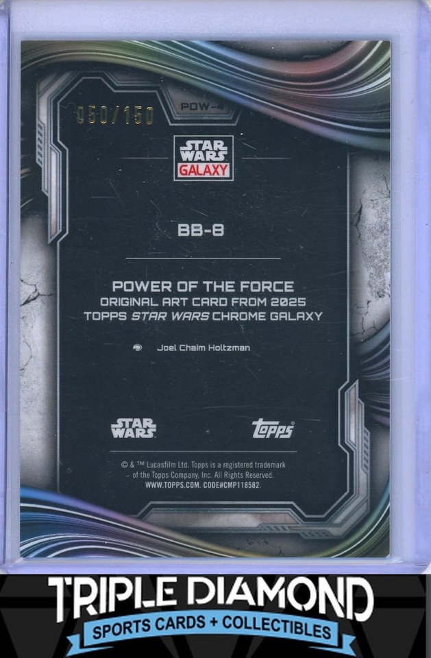 2025 Topps Star Wars Chrome Galaxy #POW-4 BB-8 Power of The Force #50/ ...