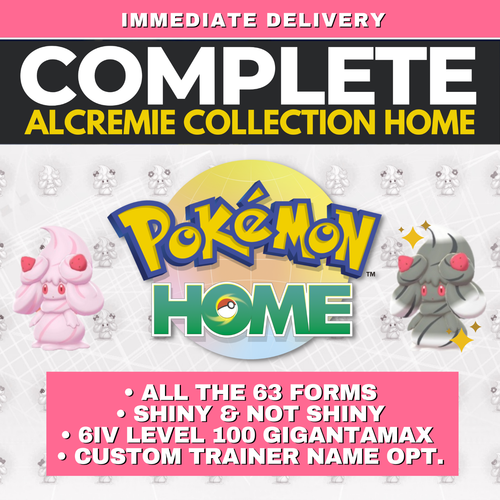 All Alcremie Pokémon HOME Complete Collection All the 63 forms Shiny ...