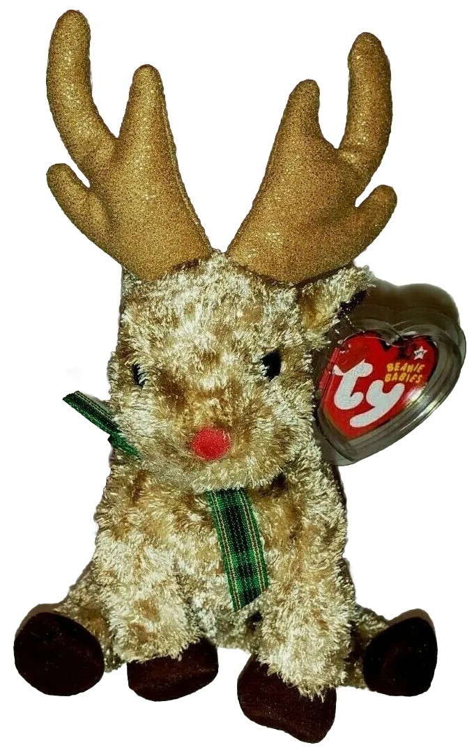 Ty Beanie Baby - RUDY the Reindeer (6.5 Inch) NEW MWMTs Plush Stuffed ...