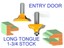 2 PC 1/2" Shank Ogee Entry Door for Long Tenons Router Bit ...
