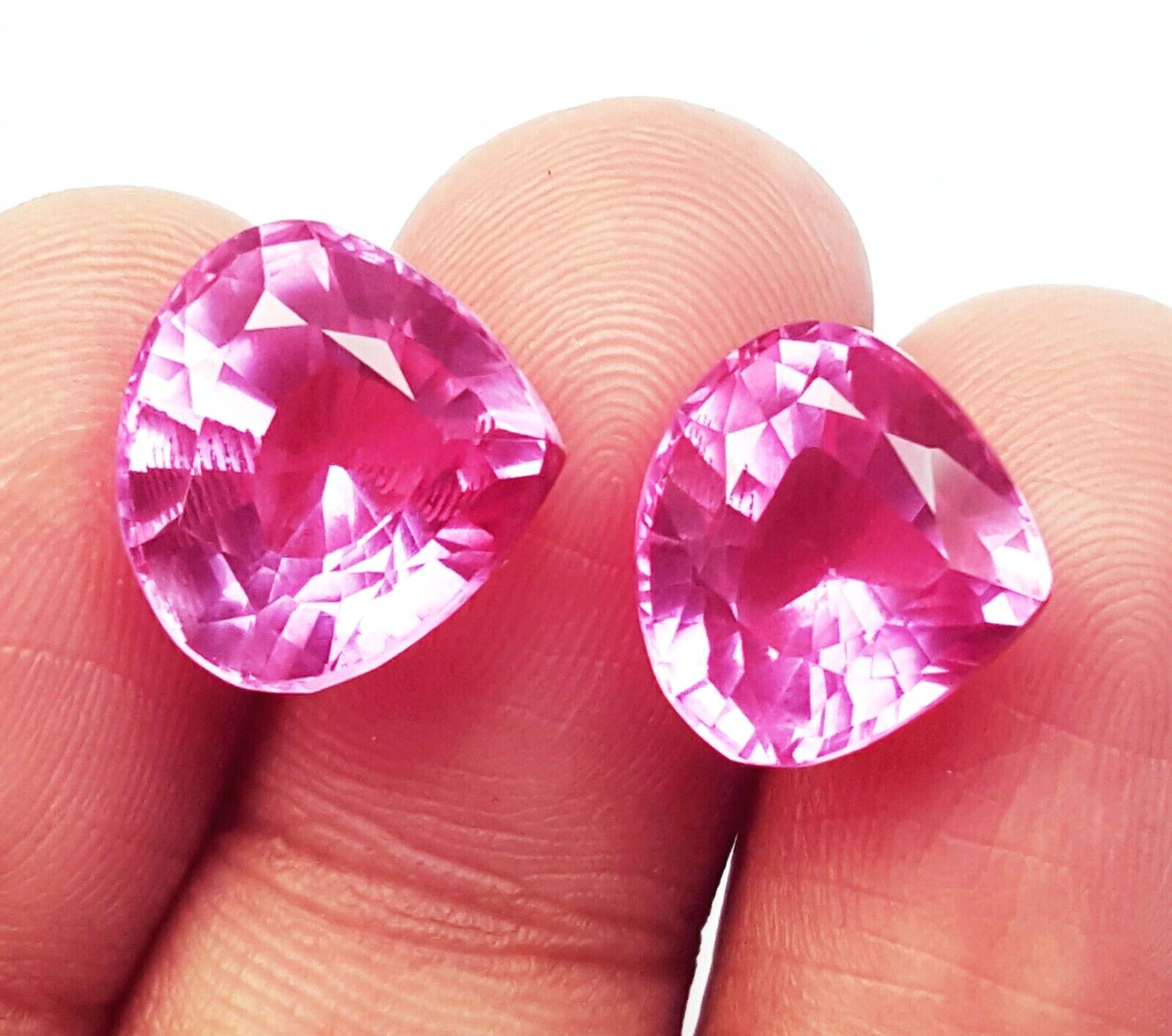 Natural Light Pink Sapphire Pear 7 to 9 Cts Certified Pair Loose Gems ...
