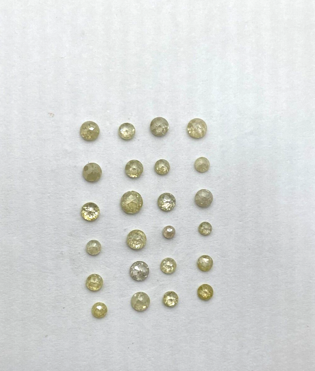 Round Lot Natural Diamond 24Pcs 1.00TCW 1.0-2.6 MM Yellow color Tambuli ...