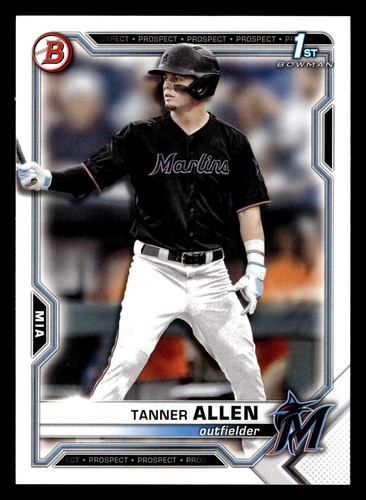 Tanner Allen 2021 Bowman Draft 1st #BD-165 Miami Marlins ROOKIE | eBay