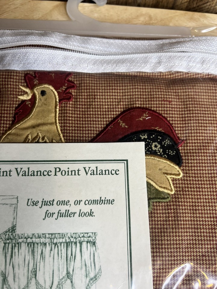 Park Designs Point Valance 29x22 Farm Market With Rooster | eBay
