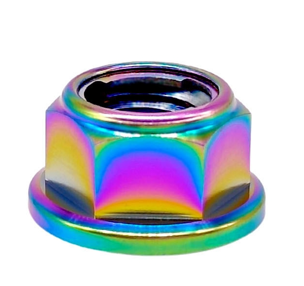 Rison Titanium Nut M3-M10 Flange Full Metal Lock Nuts Hex Sprocket GR5 ...