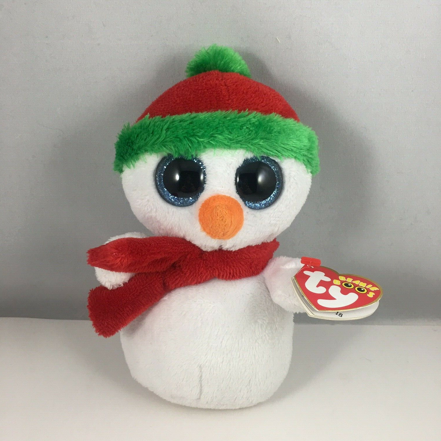 TY Beanie Boos - SCOOPS the Snowman (Red & Green Hat, Red Scarf) (6 ...