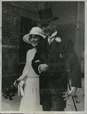 1922 Press Photo Lady Eleanor Byng and H.E. Atkinson Marry at St ...