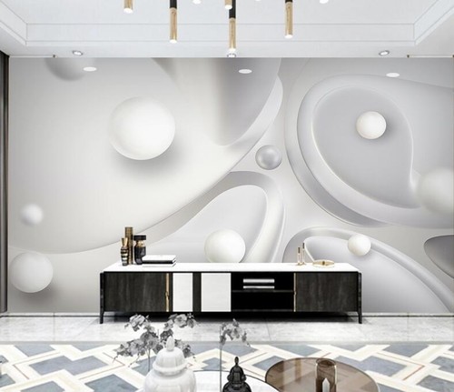 3D Sphere Pattern K206 Wallpaper Mural Self-adhesive Removable Sticker ...
