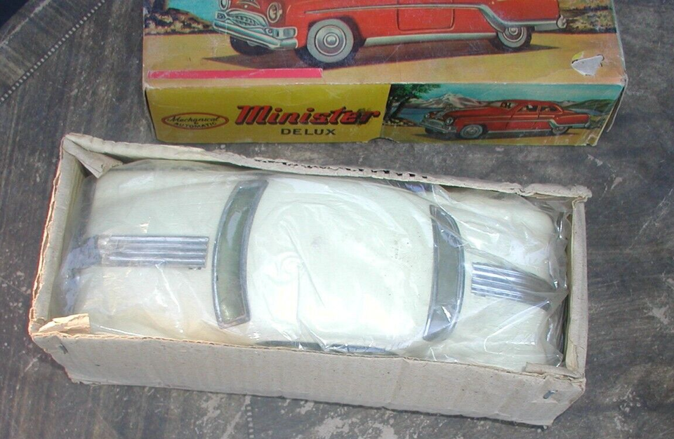 Vintage NiB " Miniatar DeLuxe " Tin Car with Box(White) | eBay