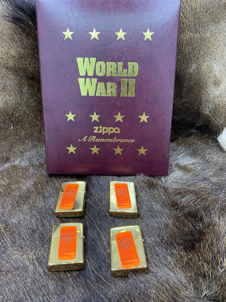 Zippo "Vol 2 World War II" Zippo Lighter Set Mint With Stickers In Case ...