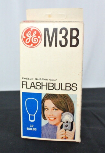 nos GE M3B FLASHBULBS BLUE 12 pack Made In USA flash bulbs New In Box ...