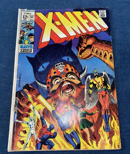 🔥X-Men 51 1968 Marvel Comics🔑 1st Appearance Of Erik the Red Jim ...