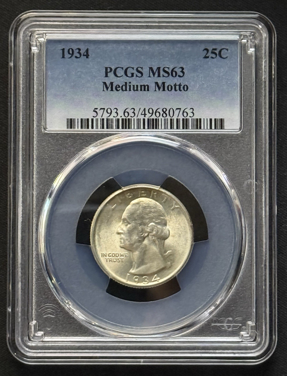 1934-P Washington Quarter PCGS MS63 Medium Motto 90% Silver 25c | eBay