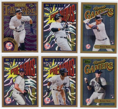 2023 Topps Finest Flashbacks New York Yankees Team Lot (6 cards) w ...