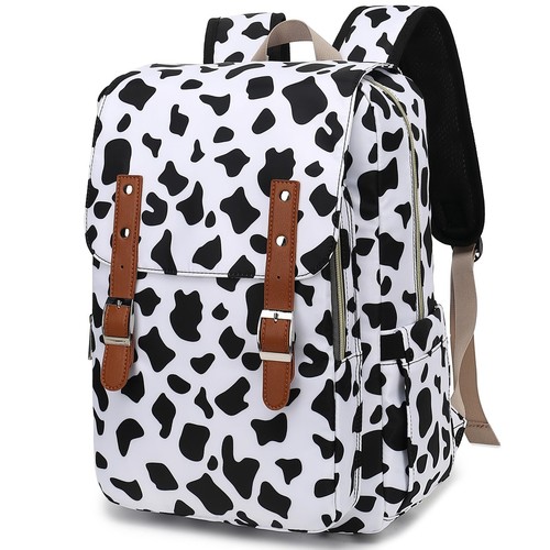 Cow Print Laptop Backpack for Women Girls 156 inch College School ...