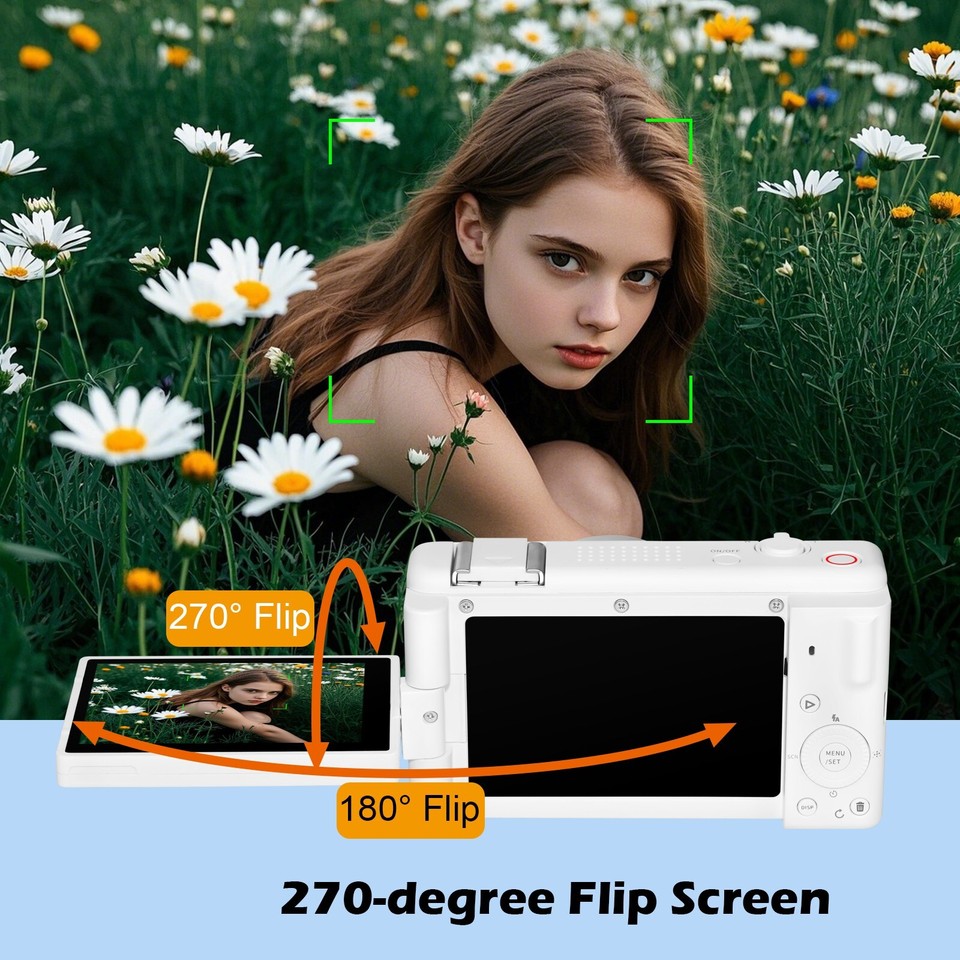 5K Digital Camera, 80MP Cameras for Photography, 270° Flip Screen ...
