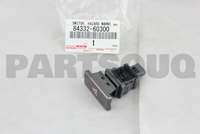 8433260300 Genuine Toyota SWITCH ASSY, HAZARD WARNING SIGNAL 84332 ...