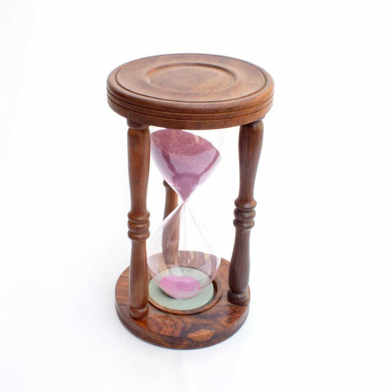 Wooden Hourglass Sand Timer Vintage Sand Timer Table Top Hourglass ...