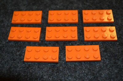 8 ~ 2x4 Orange Standard Plate Bricks ~ Lego ~ NEW | eBay