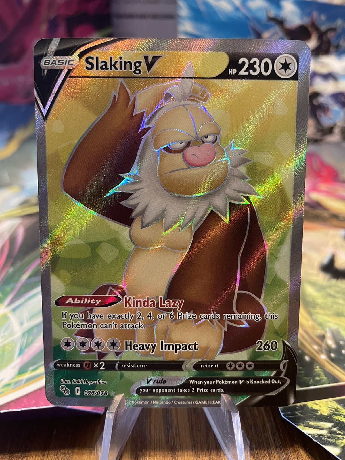 Pokémon TCG Slaking V (Full Art) Pokemon GO 077/078 Holo Ultra Rare | eBay
