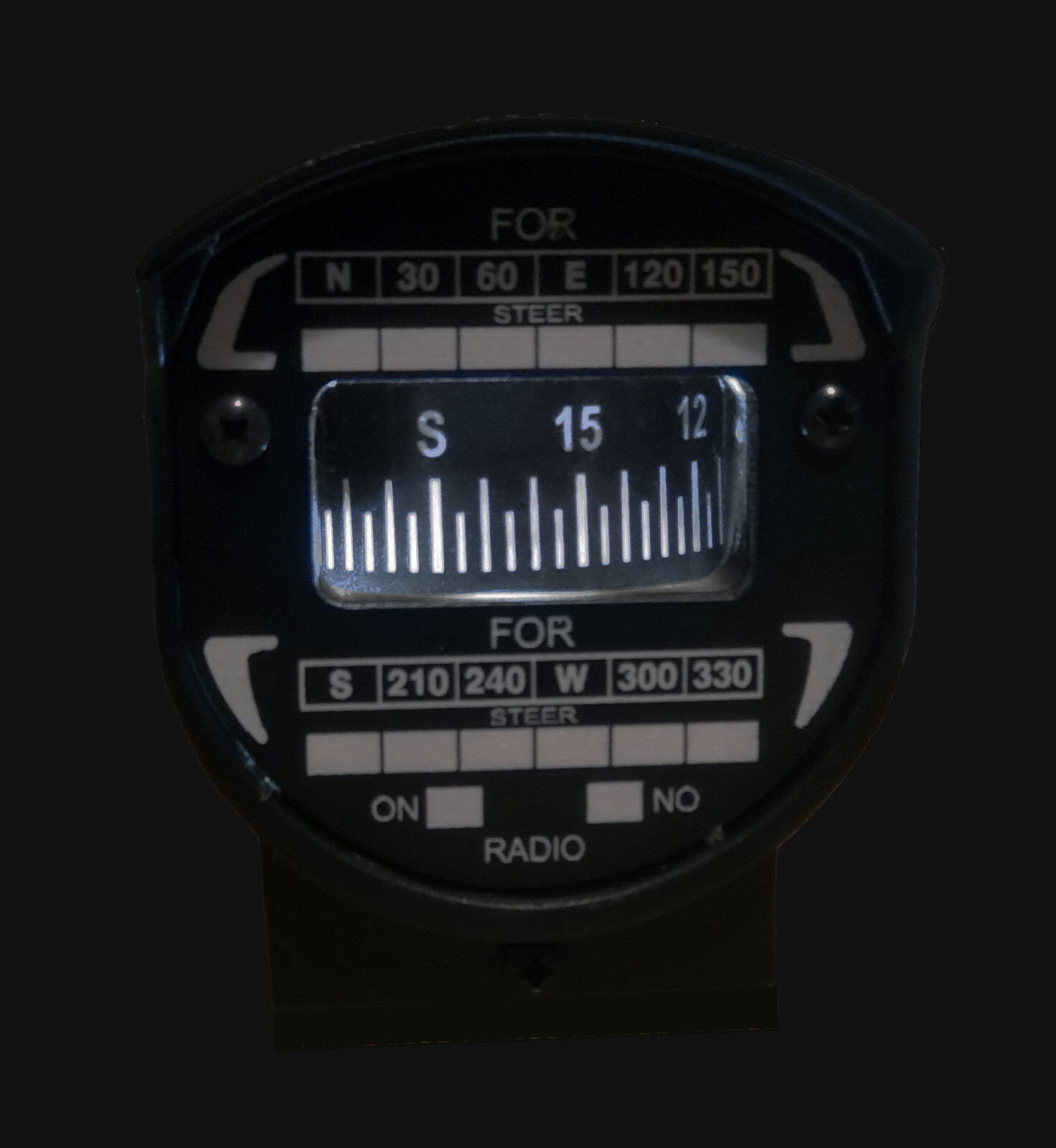 Cessna (Whiskey Style) Compass for flight simulation and cockpit ...