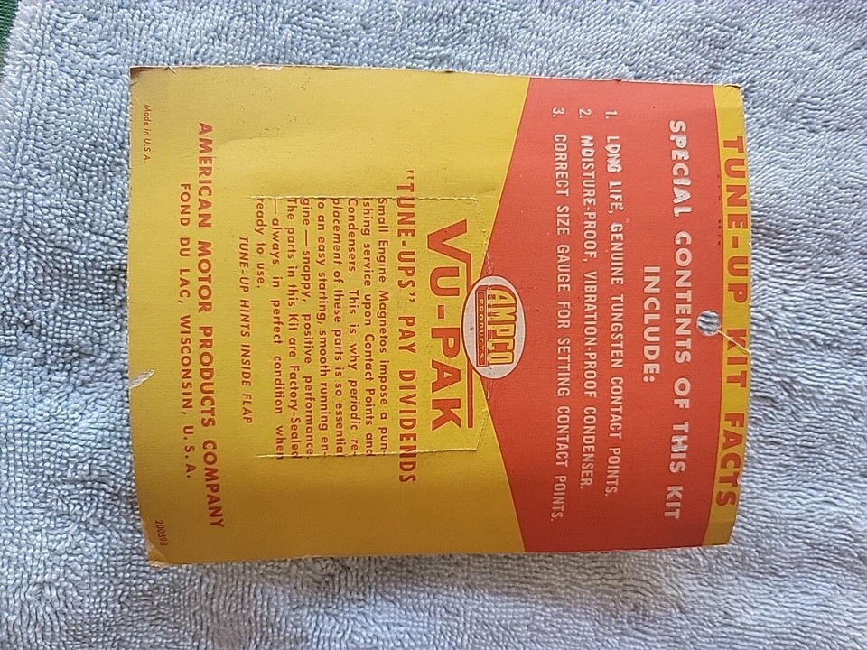VINTAGE NOS SMALL ENGINE TUNE-UP KIT; AMPCO WI-199 for WICO MAGNETOS 50 ...