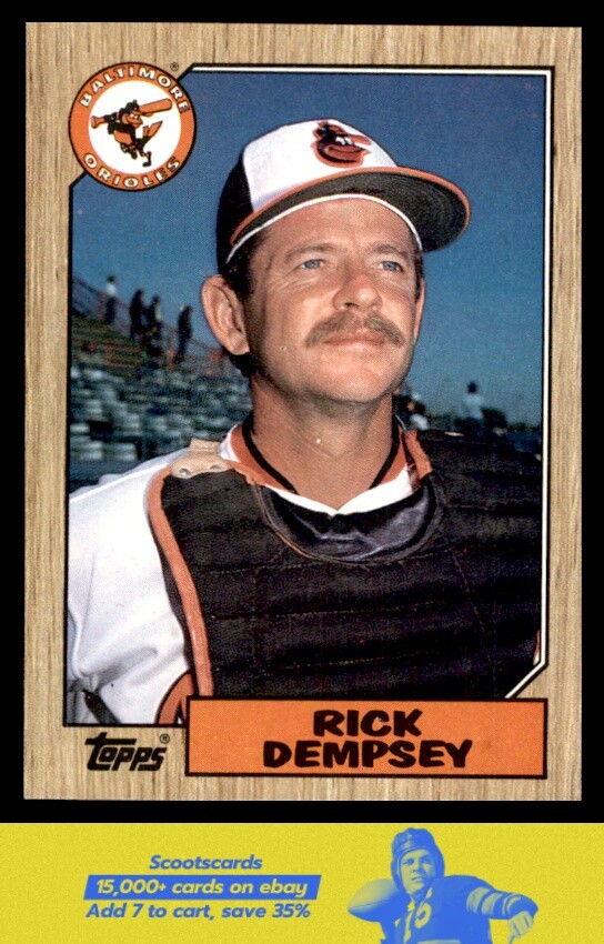 1987 Topps Rick Dempsey #28 Baltimore Orioles | eBay