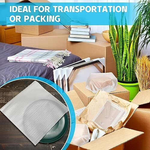 300 Pcs Foam Pouches And Foam Sheets Set Dish Packing Supplies For ...