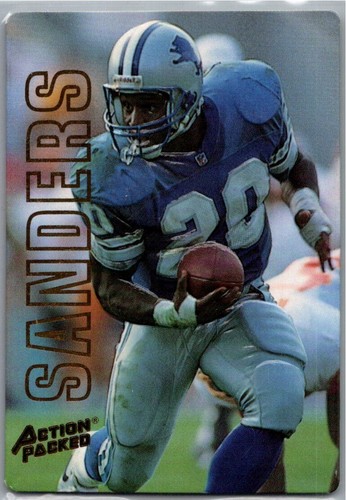 🔥RARE🔥 BARRY SANDERS 1993 Action Packed PROTOTYPE #FB4 Football Card ...