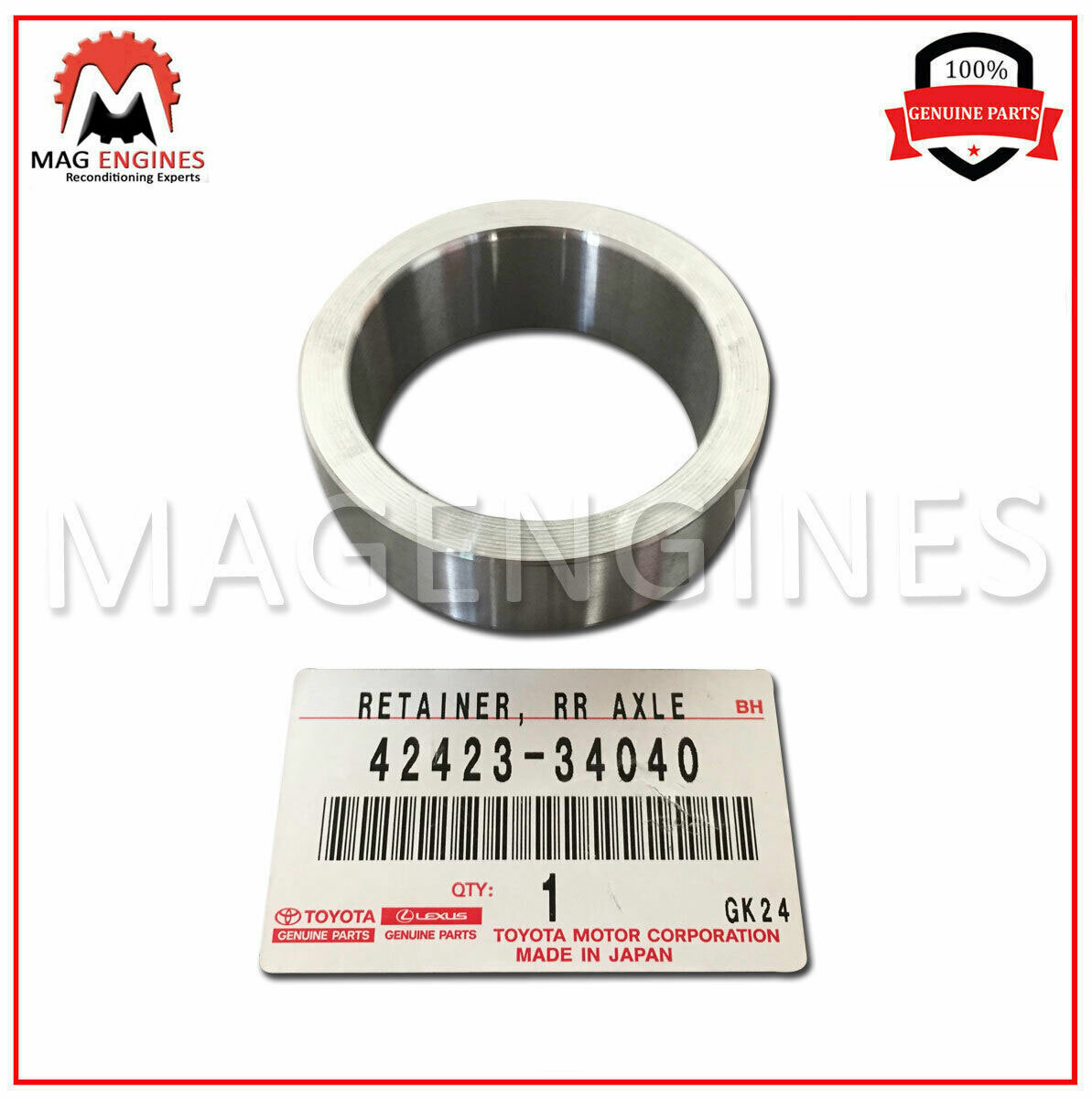 42423-34040 GENUINE OEM RETAINER, REAR AXLE BEARING, INNER, RH/LH ...