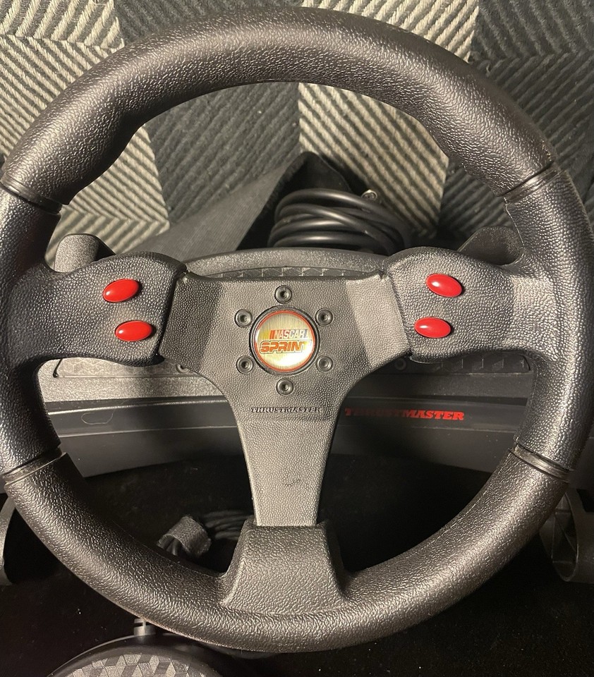 Nascar Sprint Thrust Master Racing Steering Wheel & Pedals 15 pin forPC ...