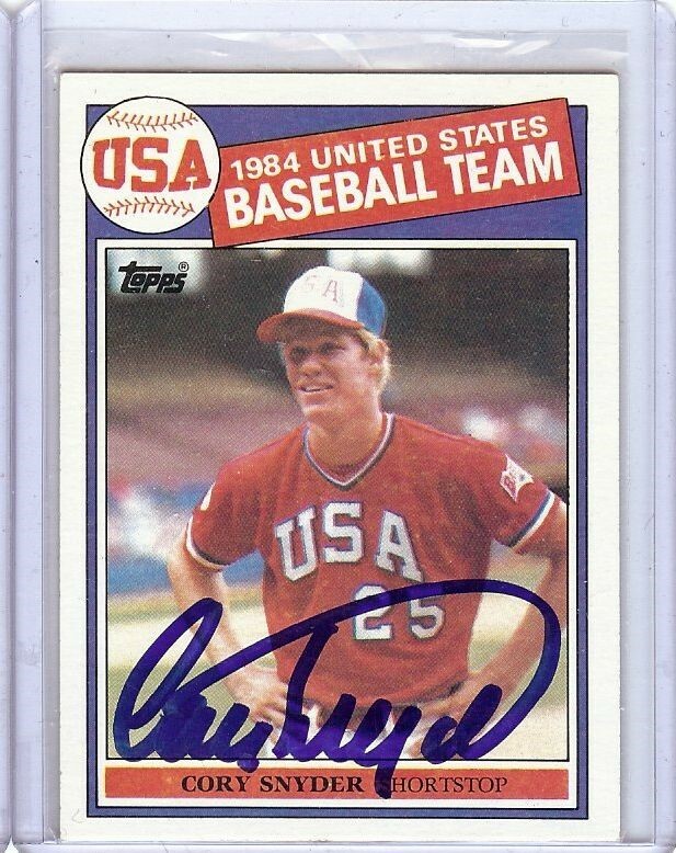 Cory Snyder 1985 Topps Signed RC Rookie Autograph Team USA GX31352 #403 ...