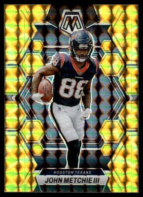 2023 Panini Mosaic Yellow Reactive John Metchie III Houston Texans #91 ...