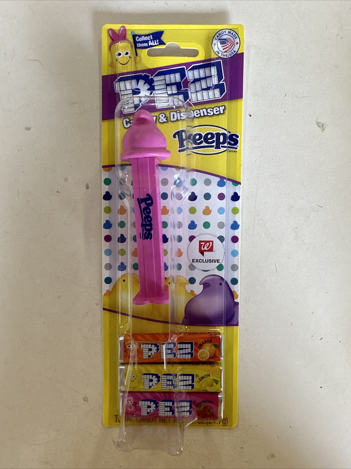 New PEZ Easter PEEPS Dispenser pink MOC labeled Walgreens Exclusive 🐶 ...